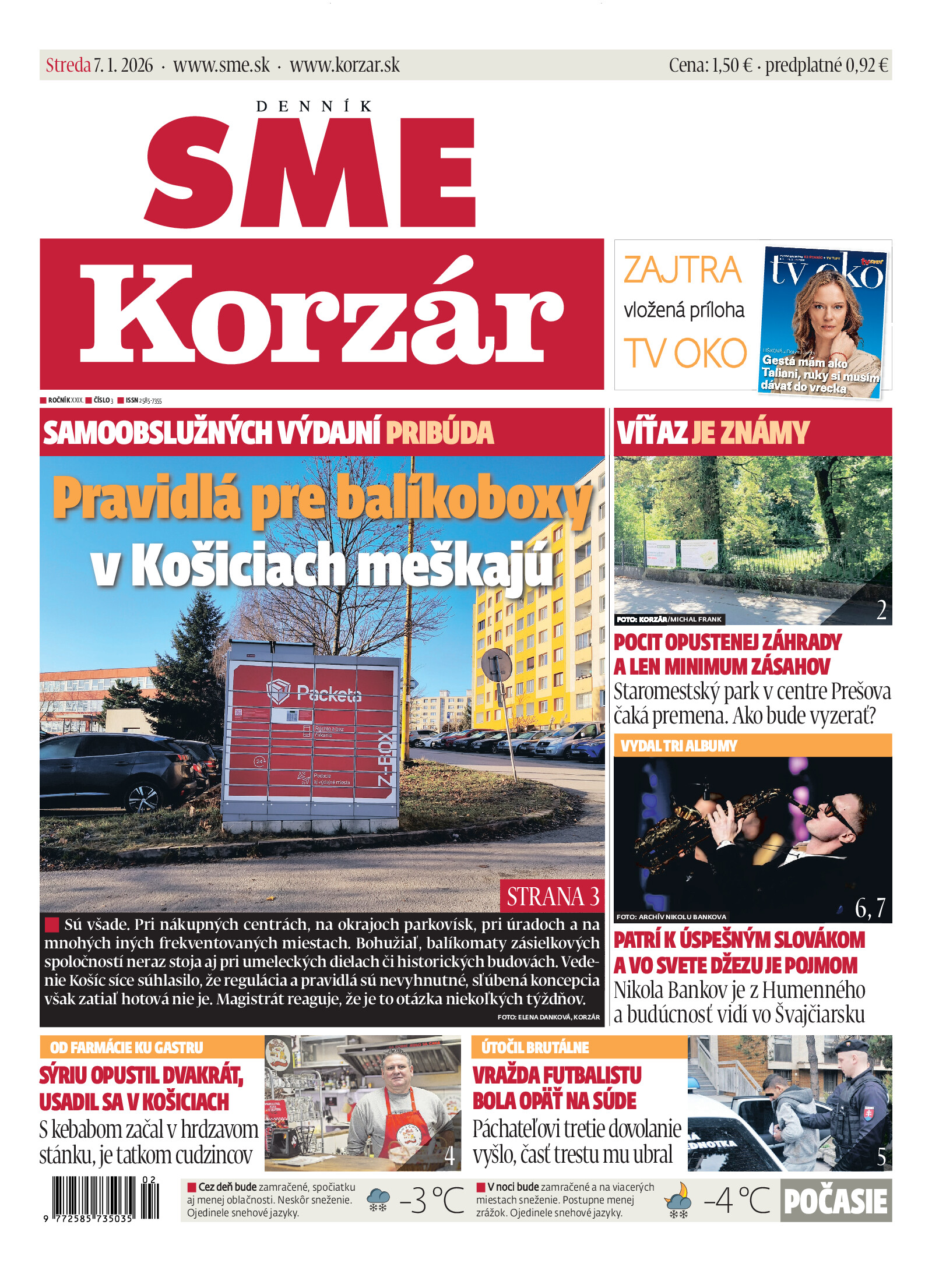 Korzár z 7. 1. 2026 | Denník SME