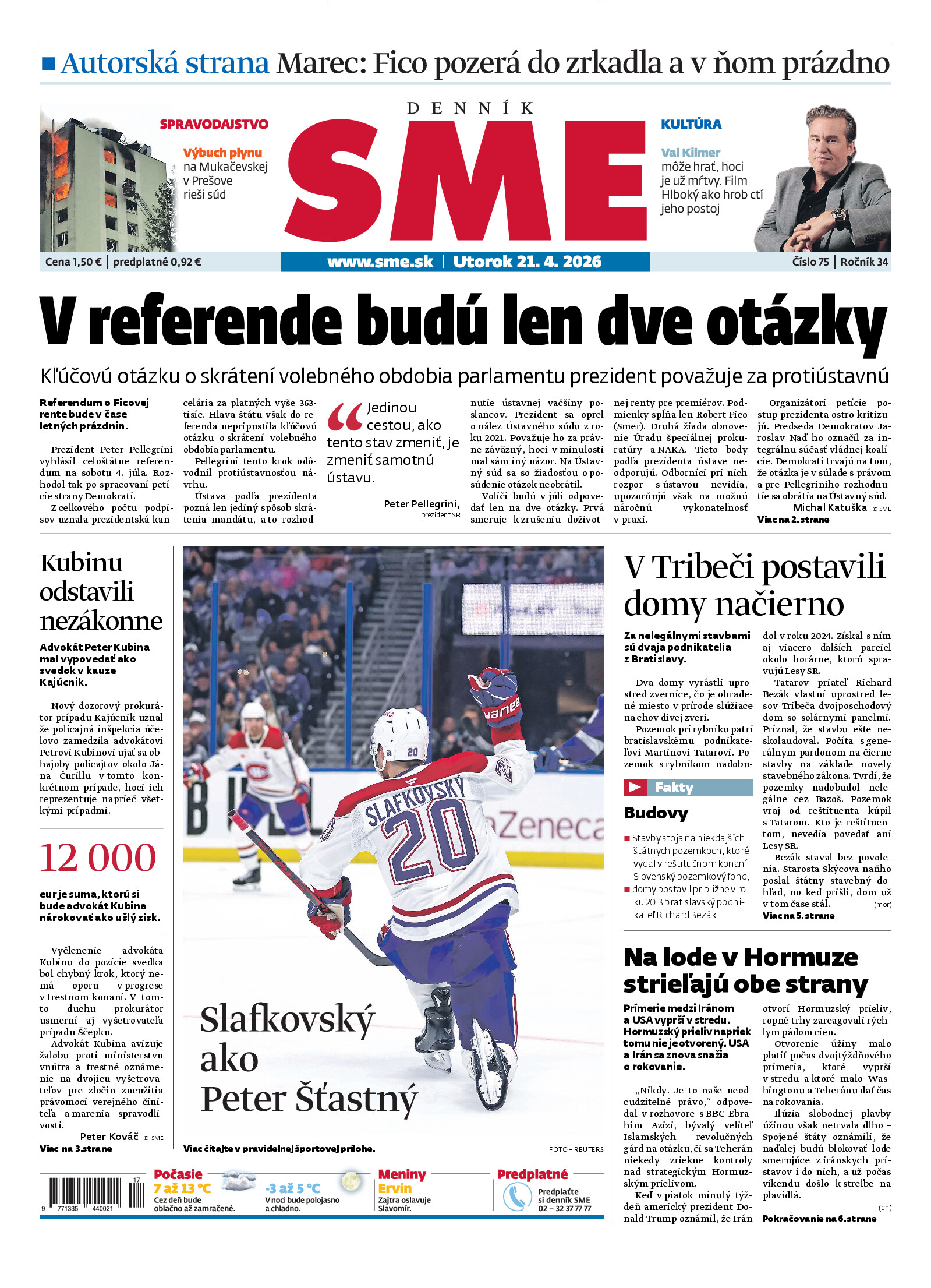 Denník SME z 21. 4. 2026 | Denník SME