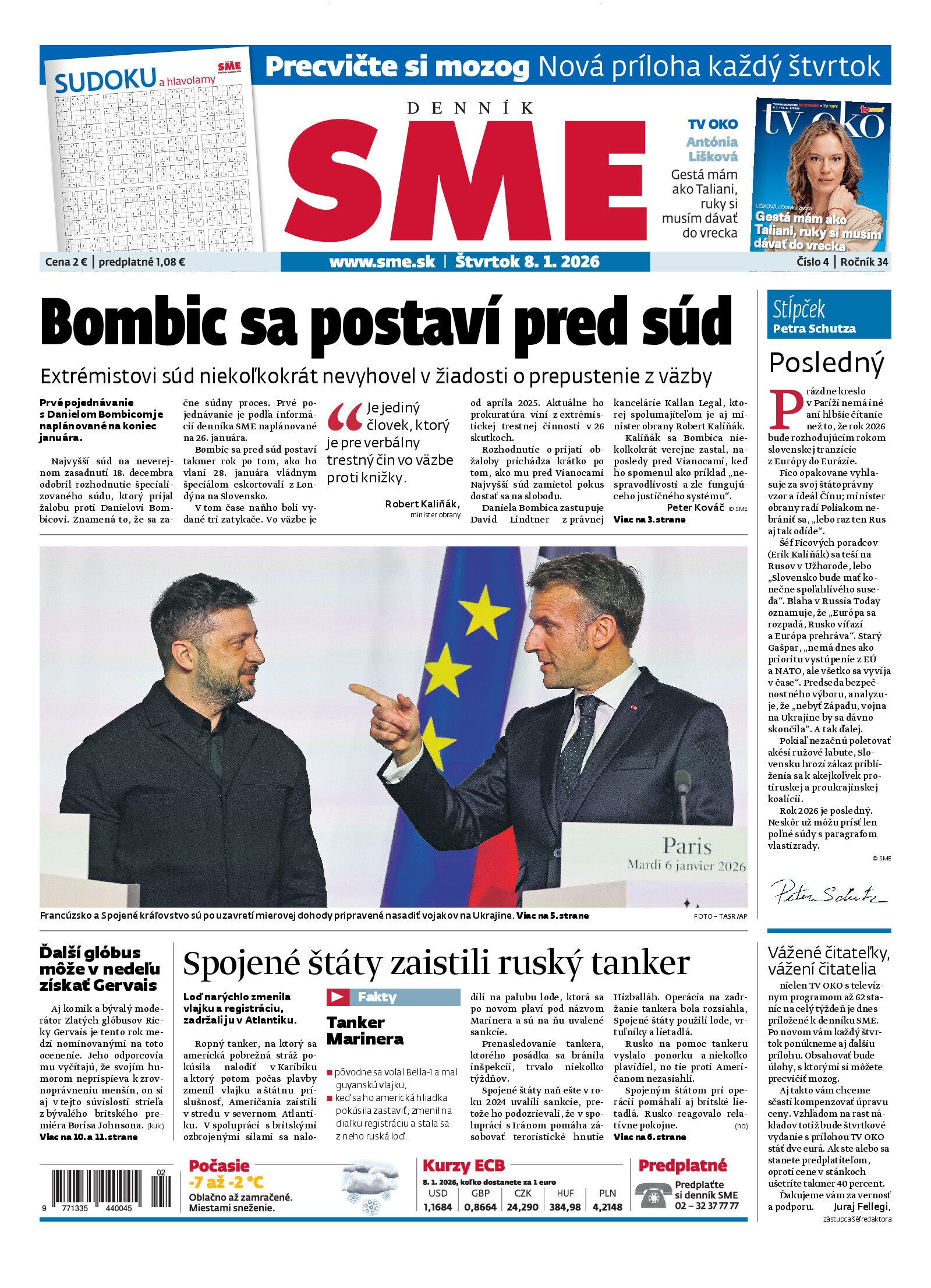 Denník SME z 8. 1. 2026 | Denník SME