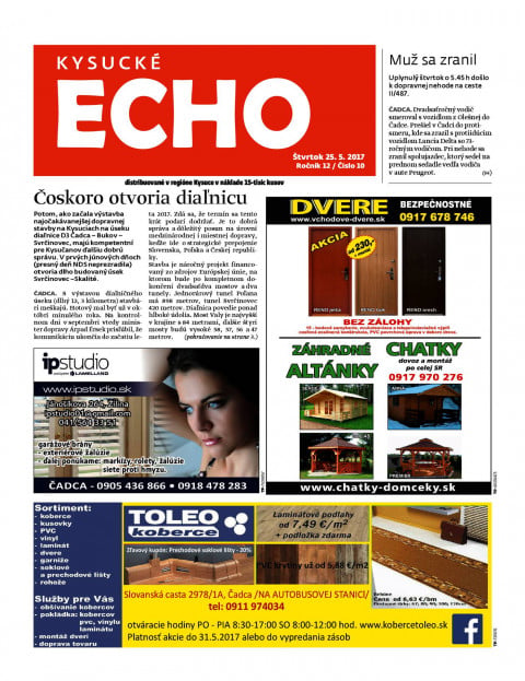 Kysucké ECHO z 25. 5. - 31. 5. | Echo SME