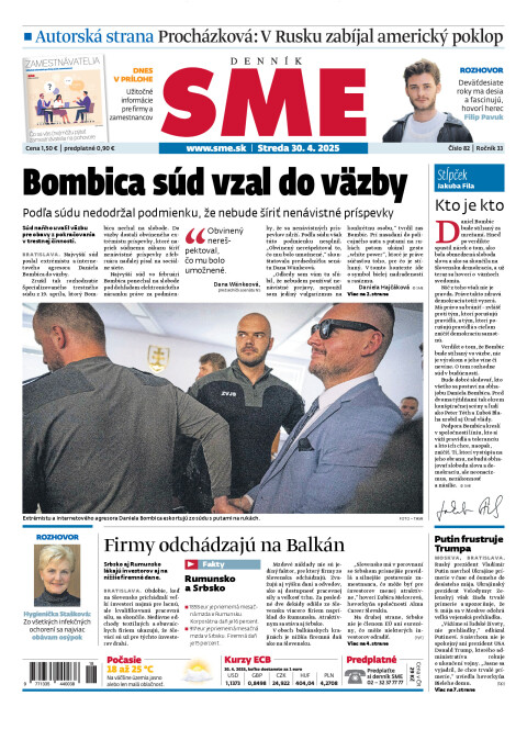 Denník SME z 30. 4. 2025 | Denník SME