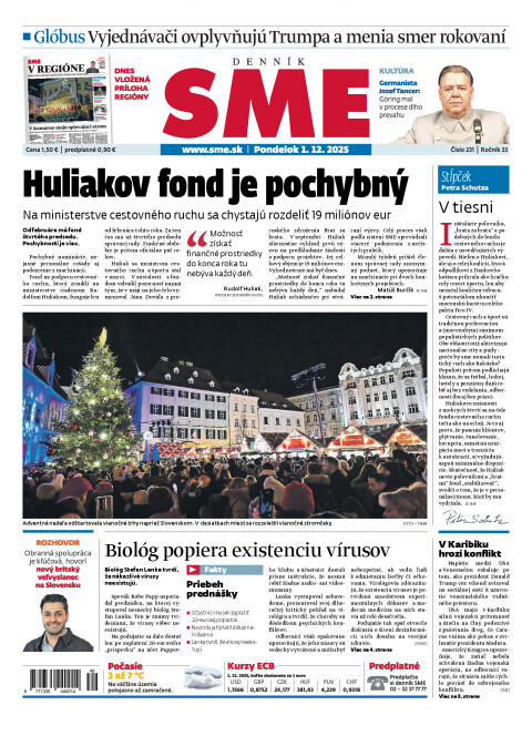 Denník SME z 3. 12. 2025 | Denník SME