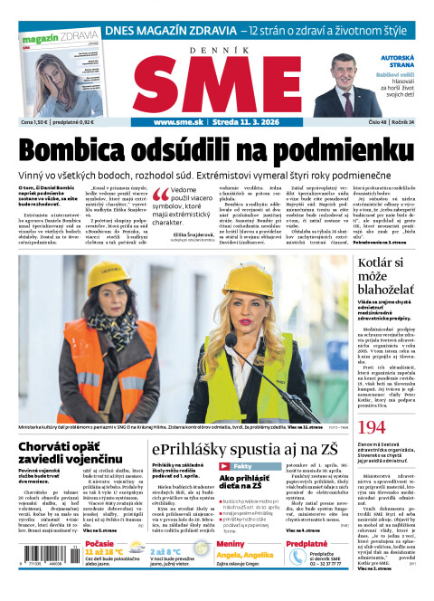 Denník SME z 11. 3. 2026 | Denník SME
