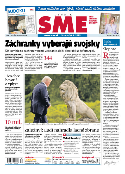 Denník SME z 30. 7. 2025 | Denník SME