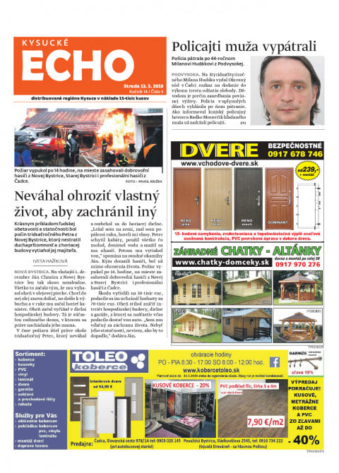 Kysucké ECHO z 13. 3. - 19. 3. | Echo SME