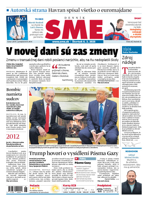 Denník SME z 6. 2. 2025 | Denník SME
