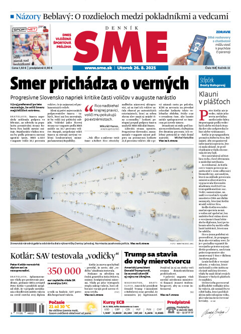 Denník SME z 26. 8. 2025 | Denník SME