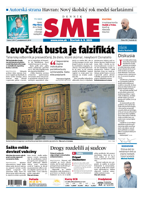 Denník SME z 4. 9. 2025 | Denník SME
