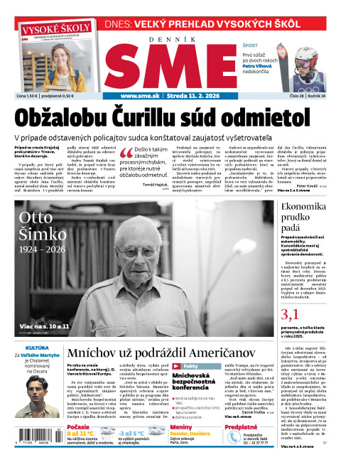 Denník SME z 11. 2. 2026 | Denník SME