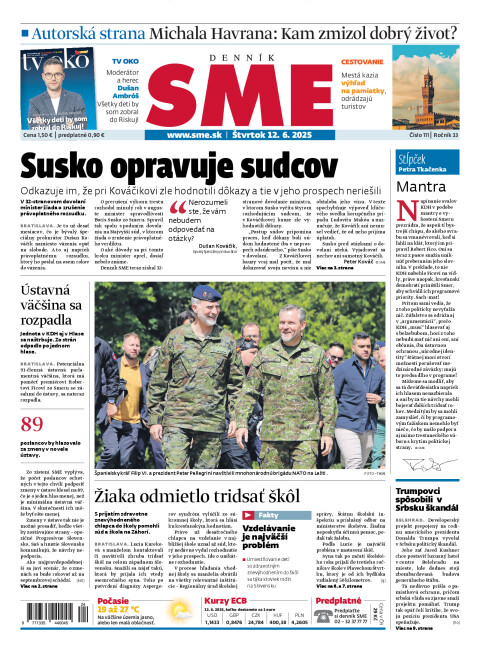 Denník SME z 12. 6. 2025 | Denník SME
