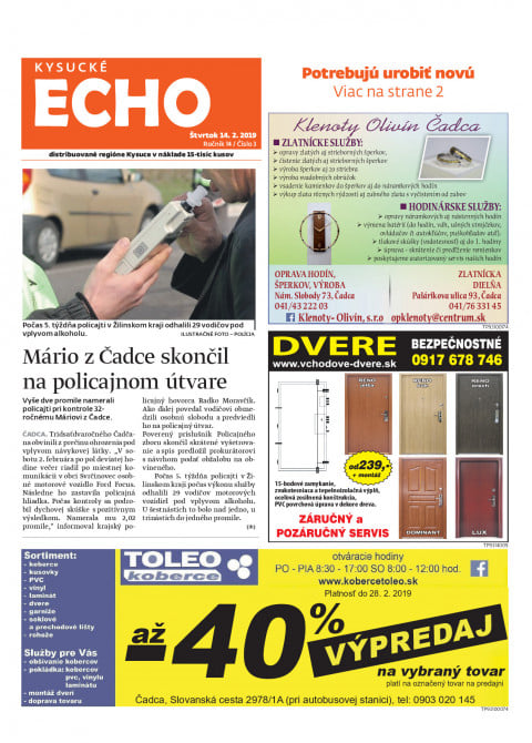 Kysucké ECHO z 14. 2. - 20. 2. | Echo SME