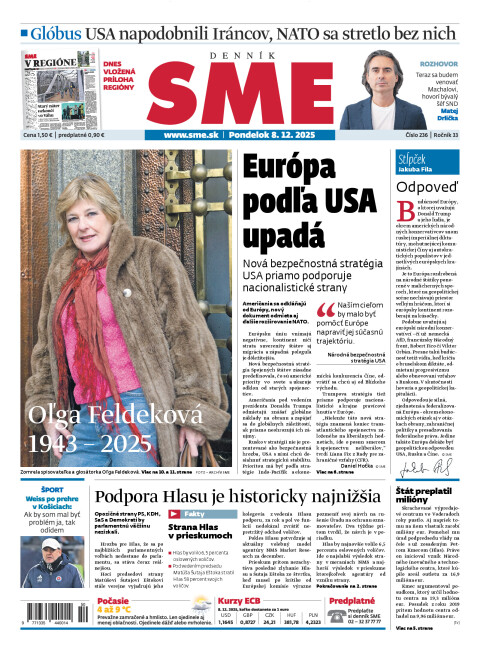 Denník SME z 10. 12. 2025 | Denník SME
