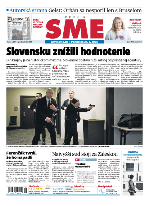 Denník SME z 23. 4. 2026 | Denník SME