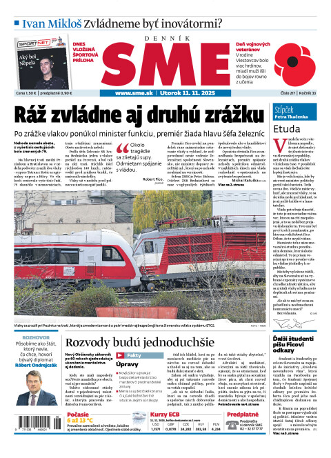 Denník SME z 13. 11. 2025 | Denník SME