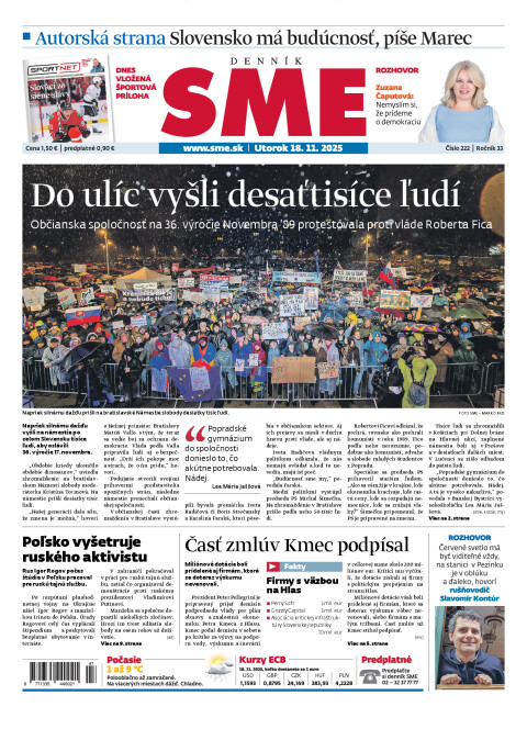 Denník SME z 18. 11. 2025 | Denník SME