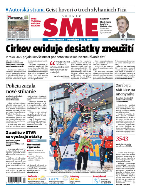 Denník SME z 25. 3. 2026 | Denník SME
